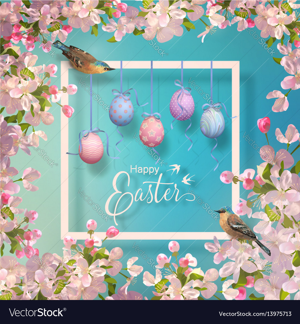 Easter frame Royalty Free Vector Image - VectorStock
