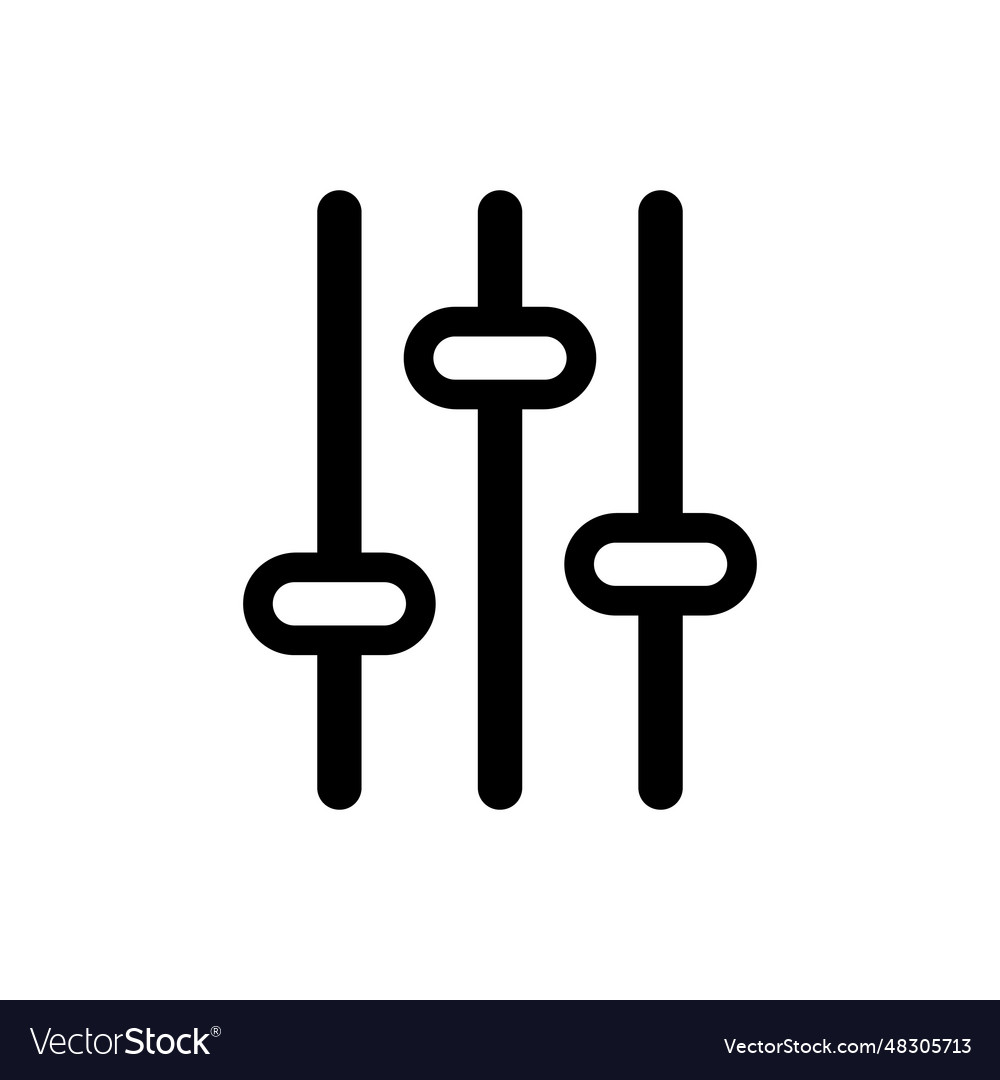 Equalizer simple icon Royalty Free Vector Image