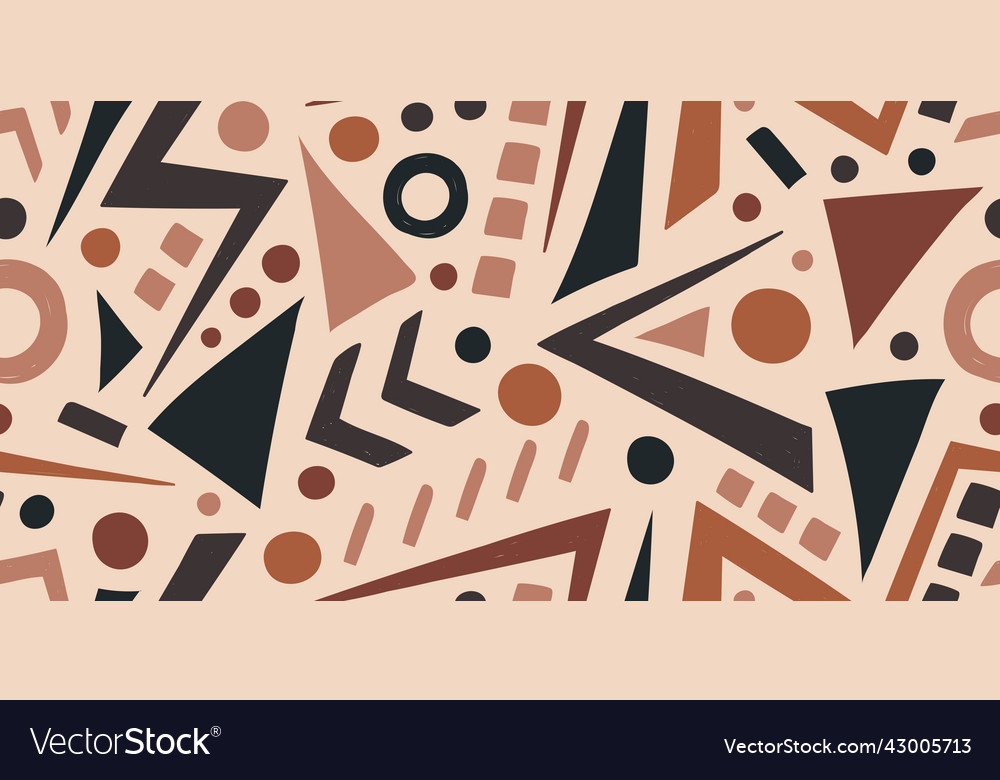 Horizontal seamless beige abstract pattern Vector Image
