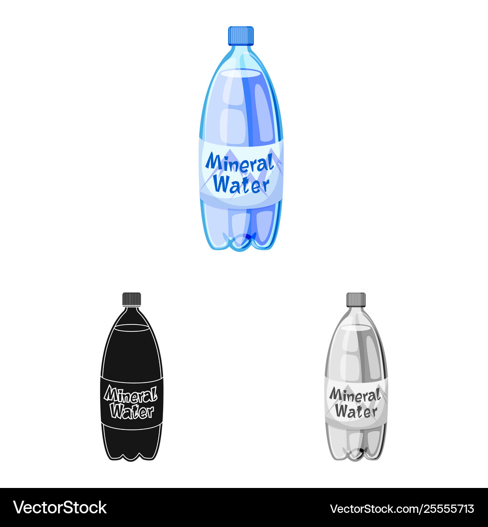 Isolated object water and mineral sign Royalty Free Vector
