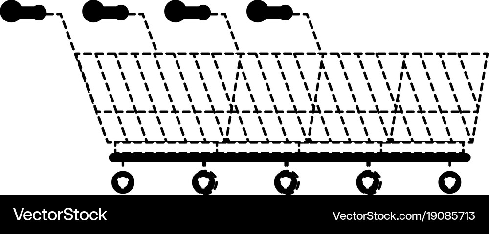 Line of shopping carts icon Royalty Free Vector Image