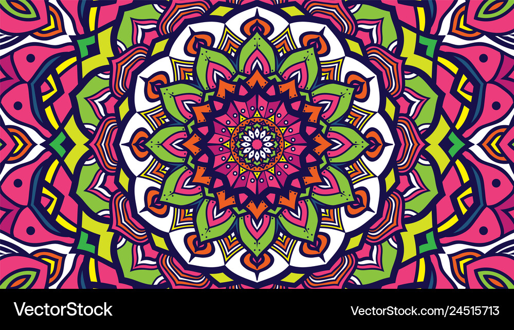 Mandala ornament floral wallpaper Royalty Free Vector Image