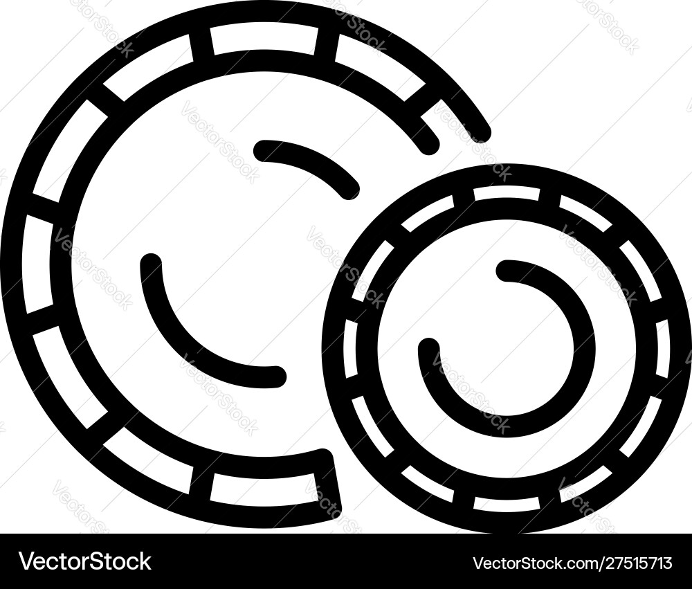 Plastic plates icon outline style Royalty Free Vector Image