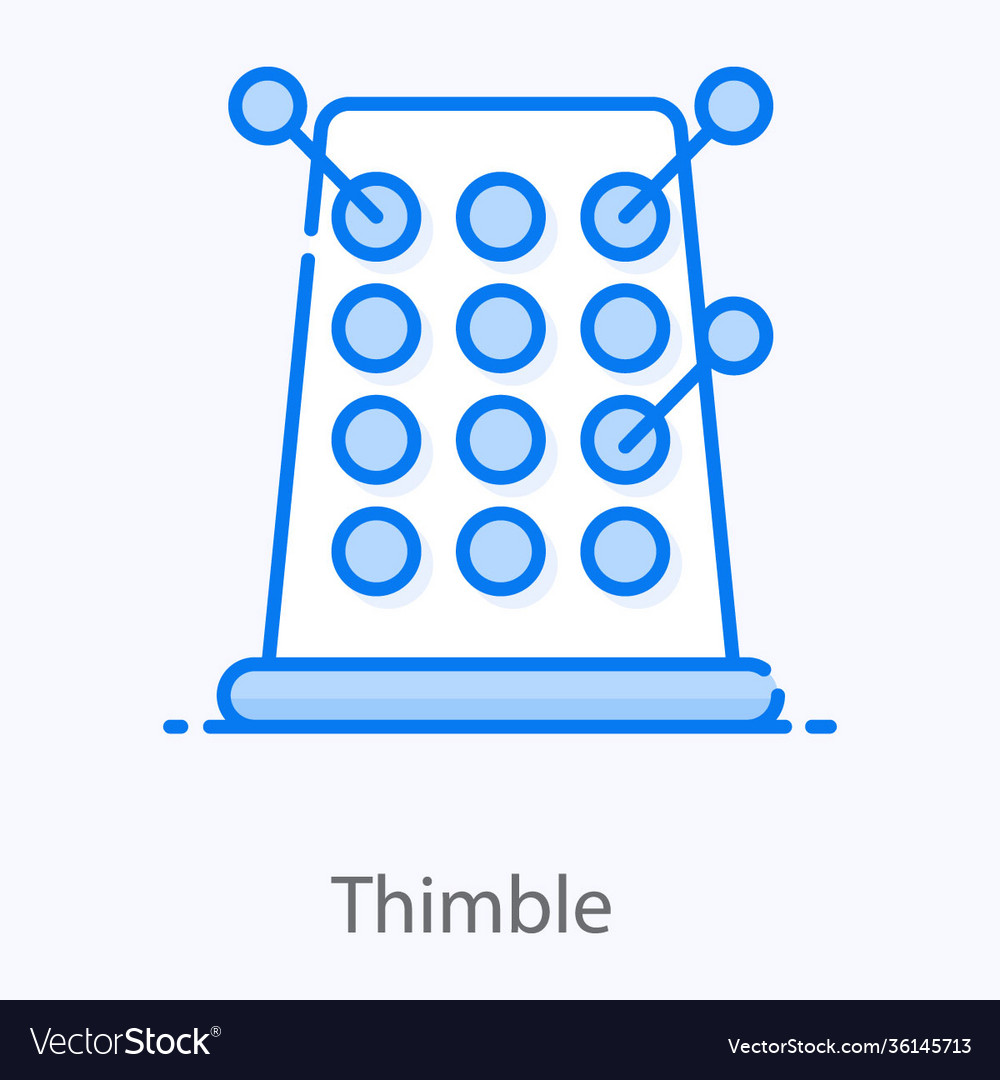 Thimble Royalty Free Vector Image - VectorStock