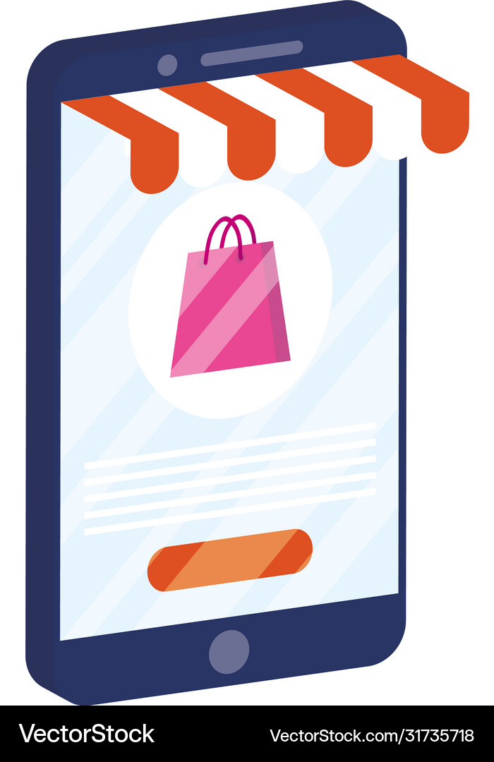 Business online ecommerce with smartphone Vector Image