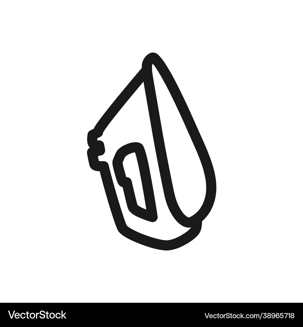 Clothes iron sign iron isolated simple line icon Vector Image