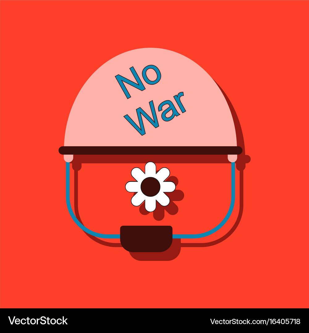 Flat icon design collection no war military Vector Image