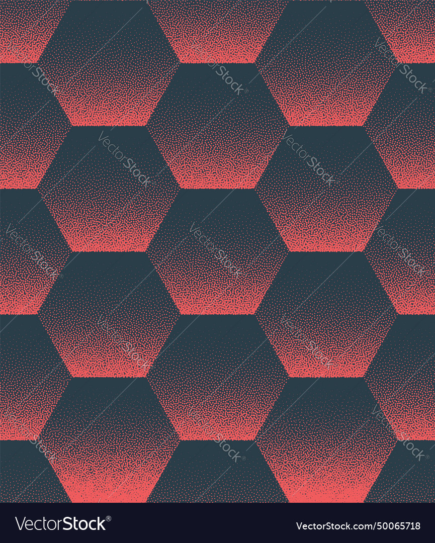Hexagon pale red seamless pattern trend Royalty Free Vector