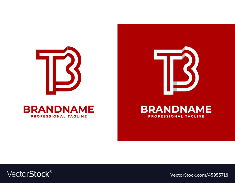 Modern letter tb logo suitable for any business Vector Image