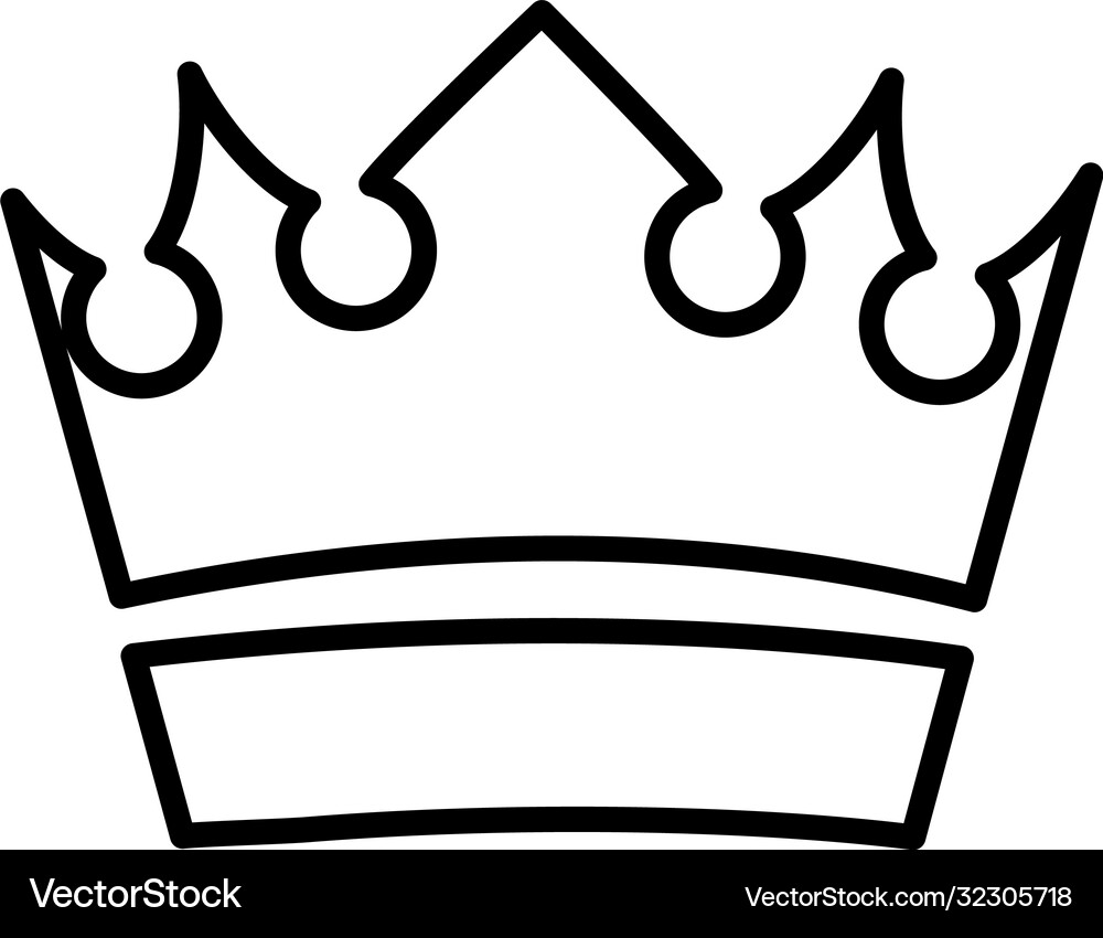 Royal crown duke line style icon Royalty Free Vector Image