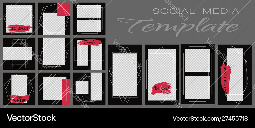 Social media banner template editable mockup Vector Image