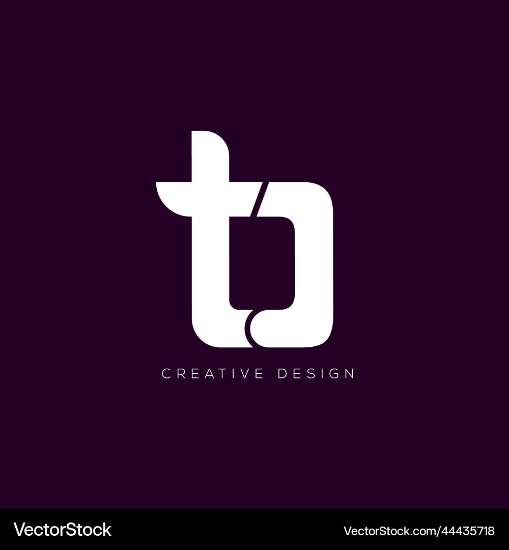 Tb letter branding logo Royalty Free Vector Image