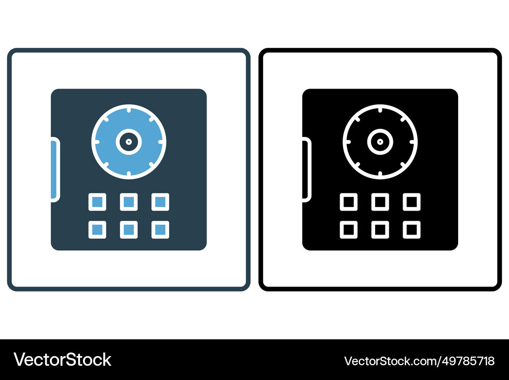 Vault door icon related to secure storage Vector Image