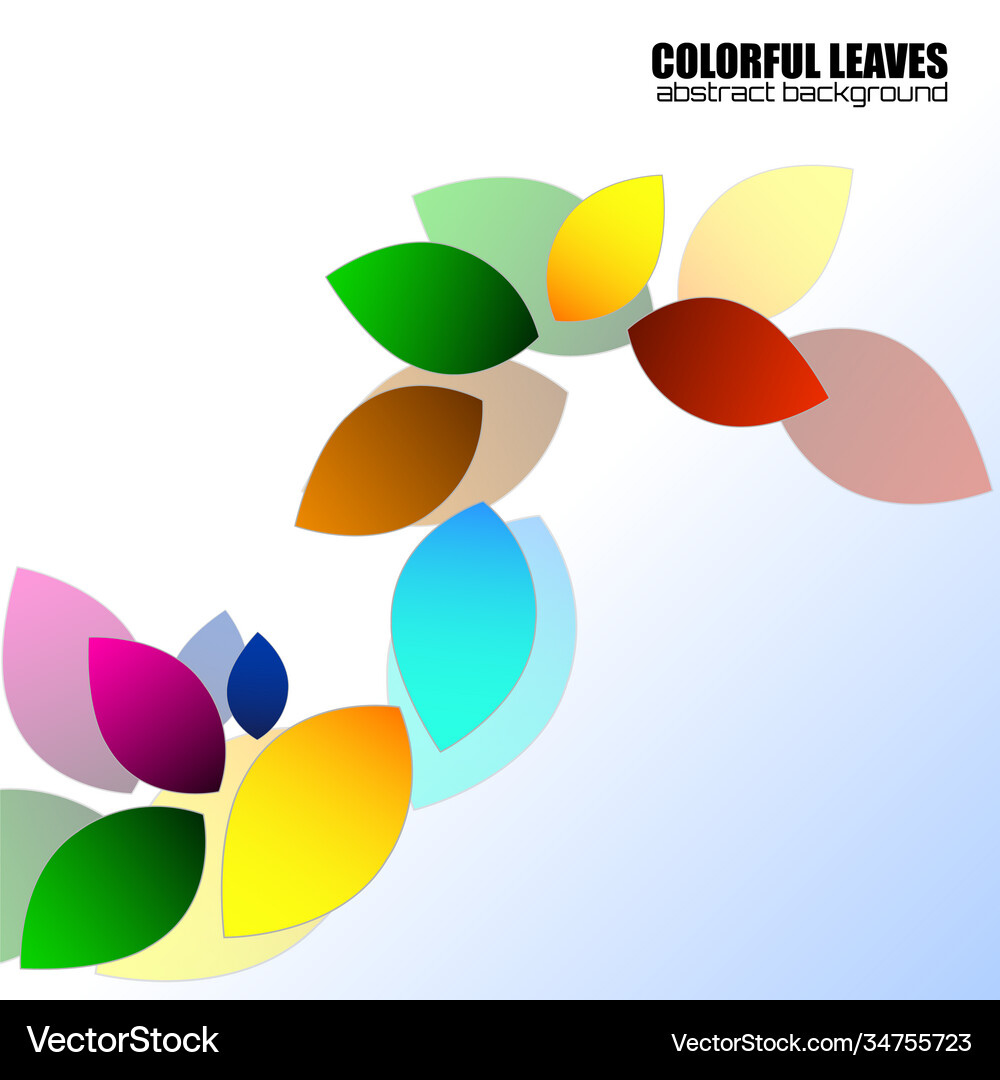 Abstract colorful leaves nature background Vector Image