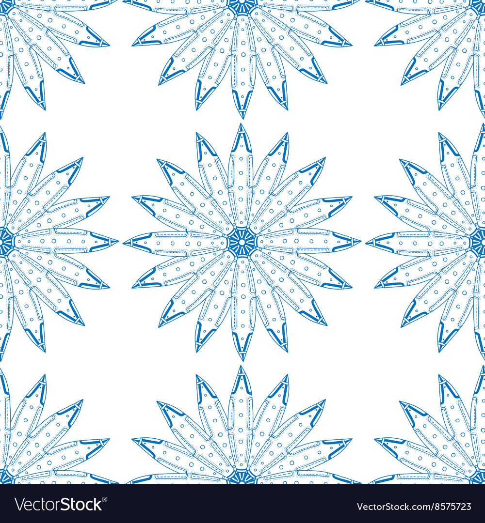 Blue seamless pattern Royalty Free Vector Image