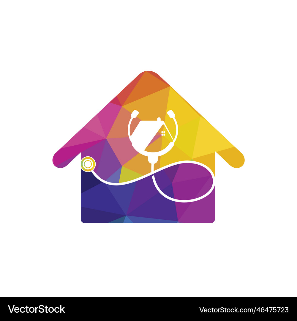 Doctor home logo design template Royalty Free Vector Image