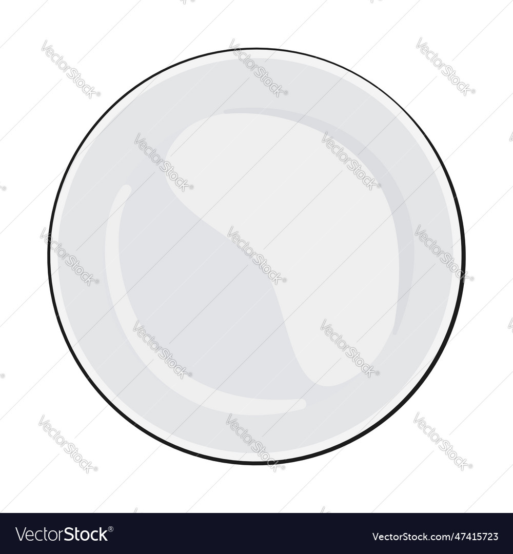 Empty plate Royalty Free Vector Image - VectorStock