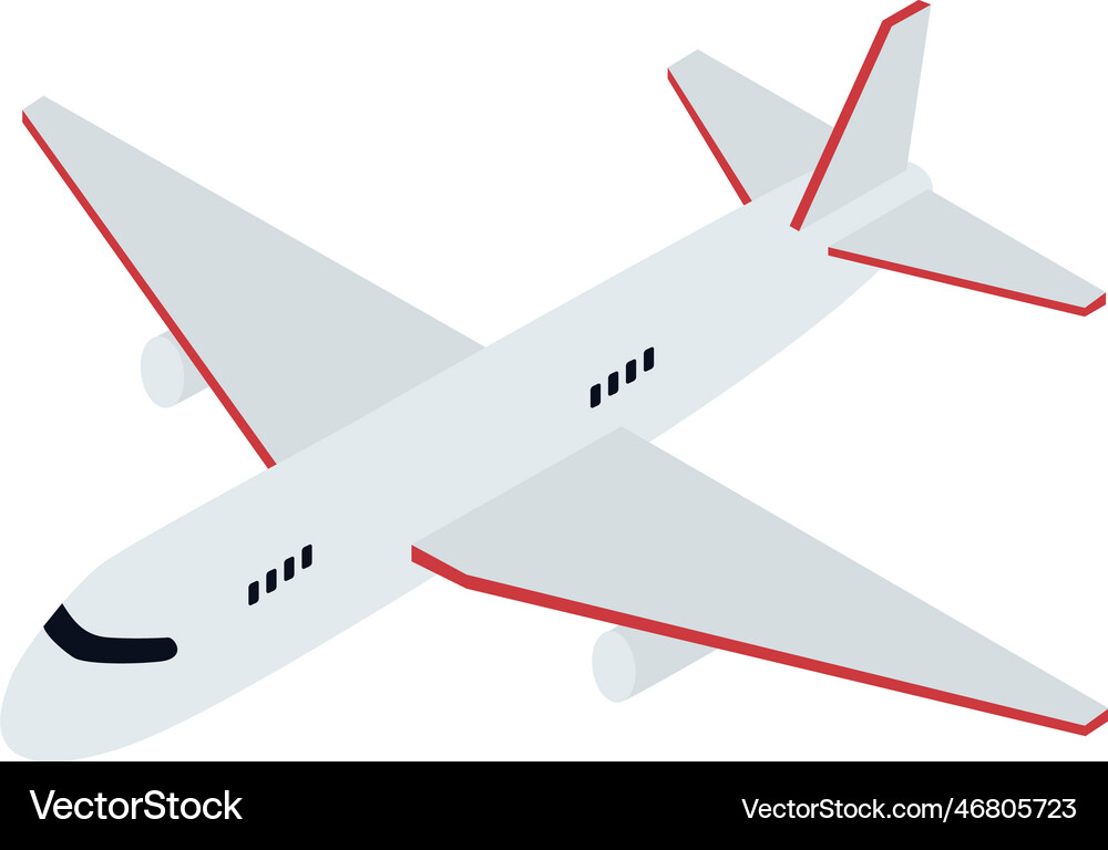 Isolated colored airplane vehicle icon Royalty Free Vector