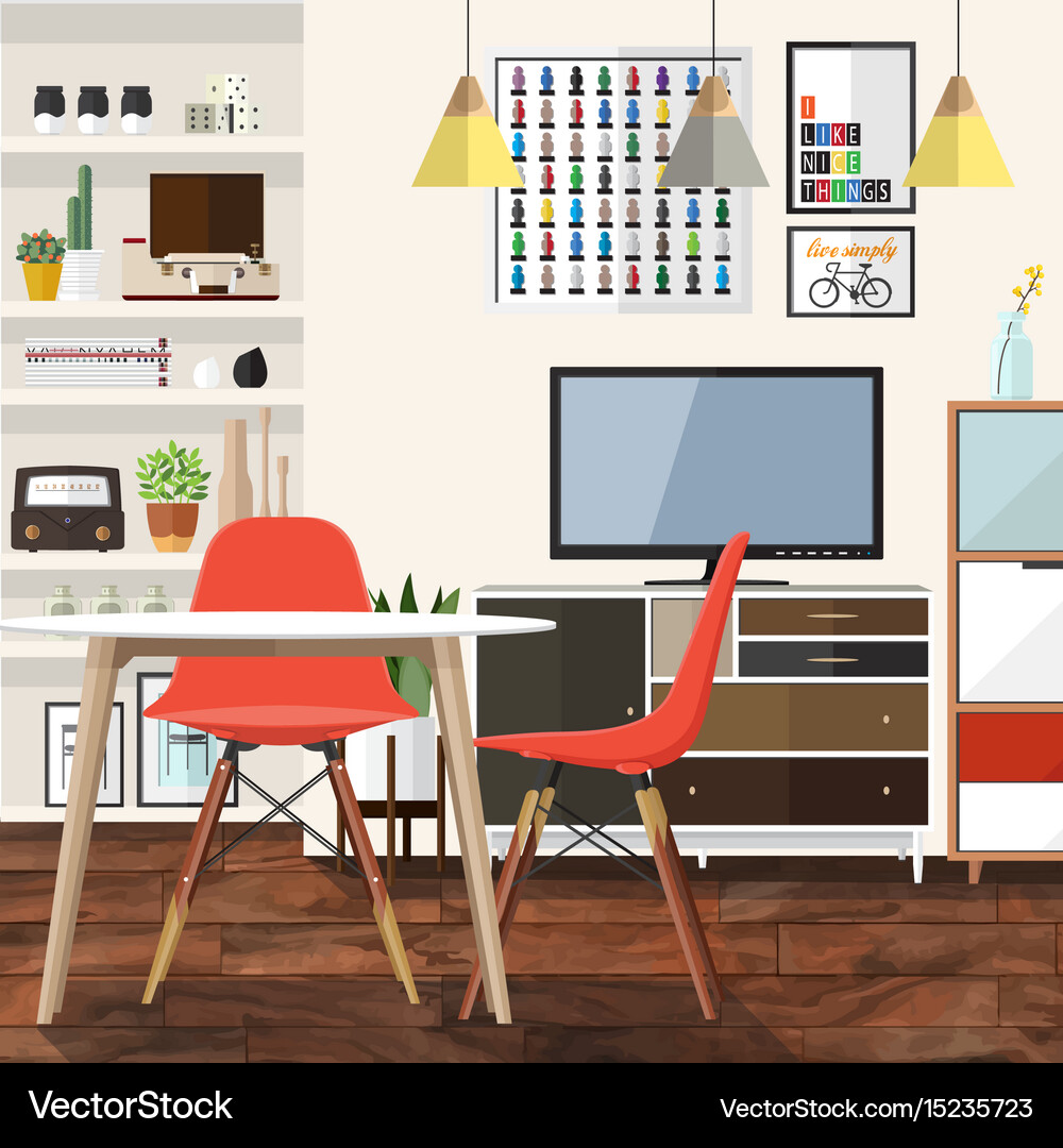 Living room decoration Royalty Free Vector Image