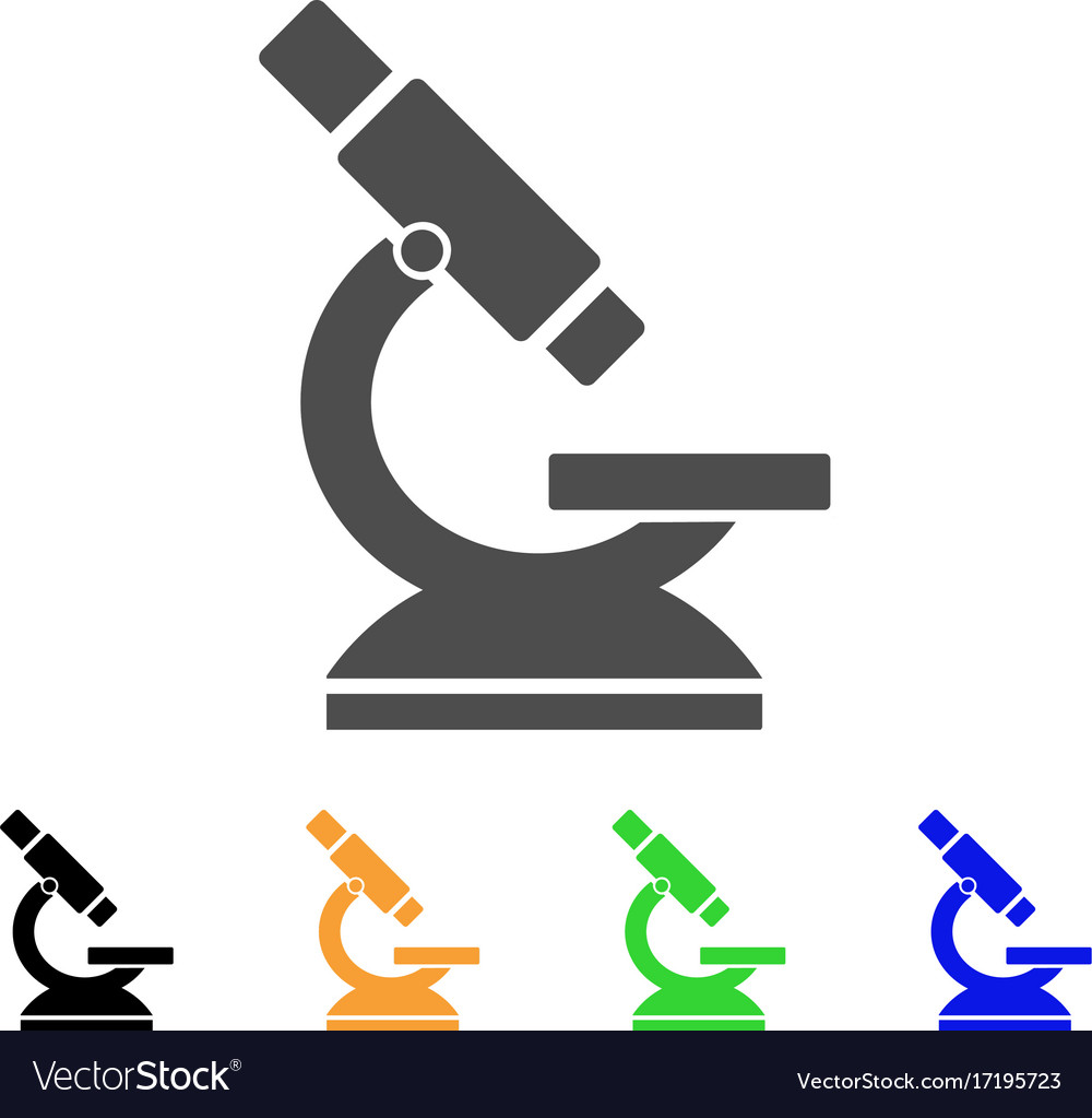 Microscope flat icon Royalty Free Vector Image