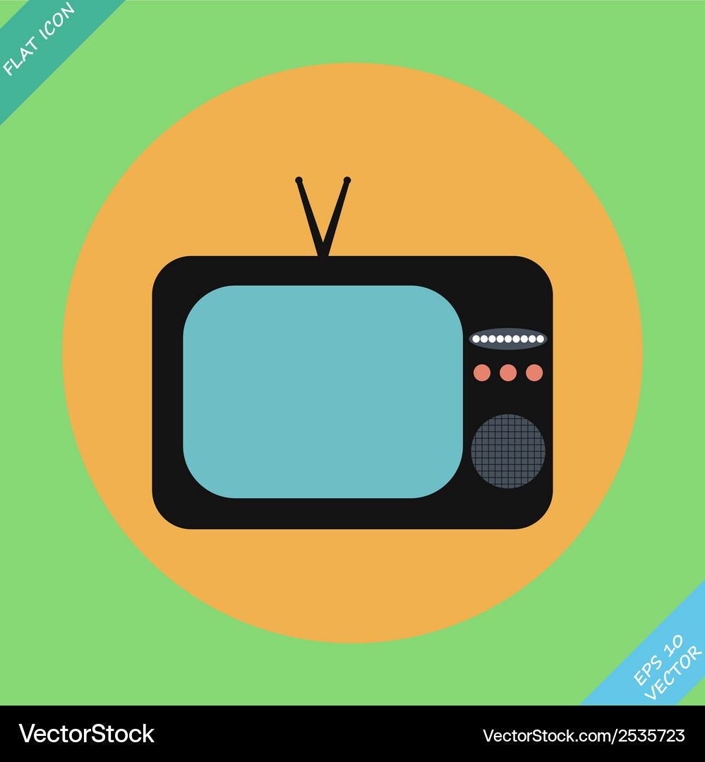 Retro tv icons Royalty Free Vector Image - VectorStock