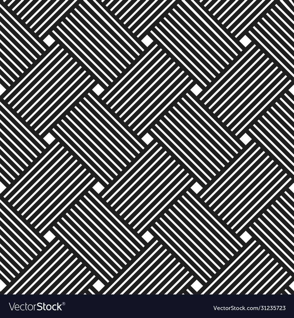 Seamless Weaving Pattern Linear Background Vector Image