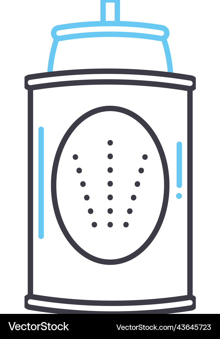 Spray can line icon outline symbol Royalty Free Vector Image