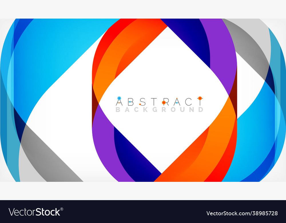 Abstract square shape with overlapping waves Vector Image