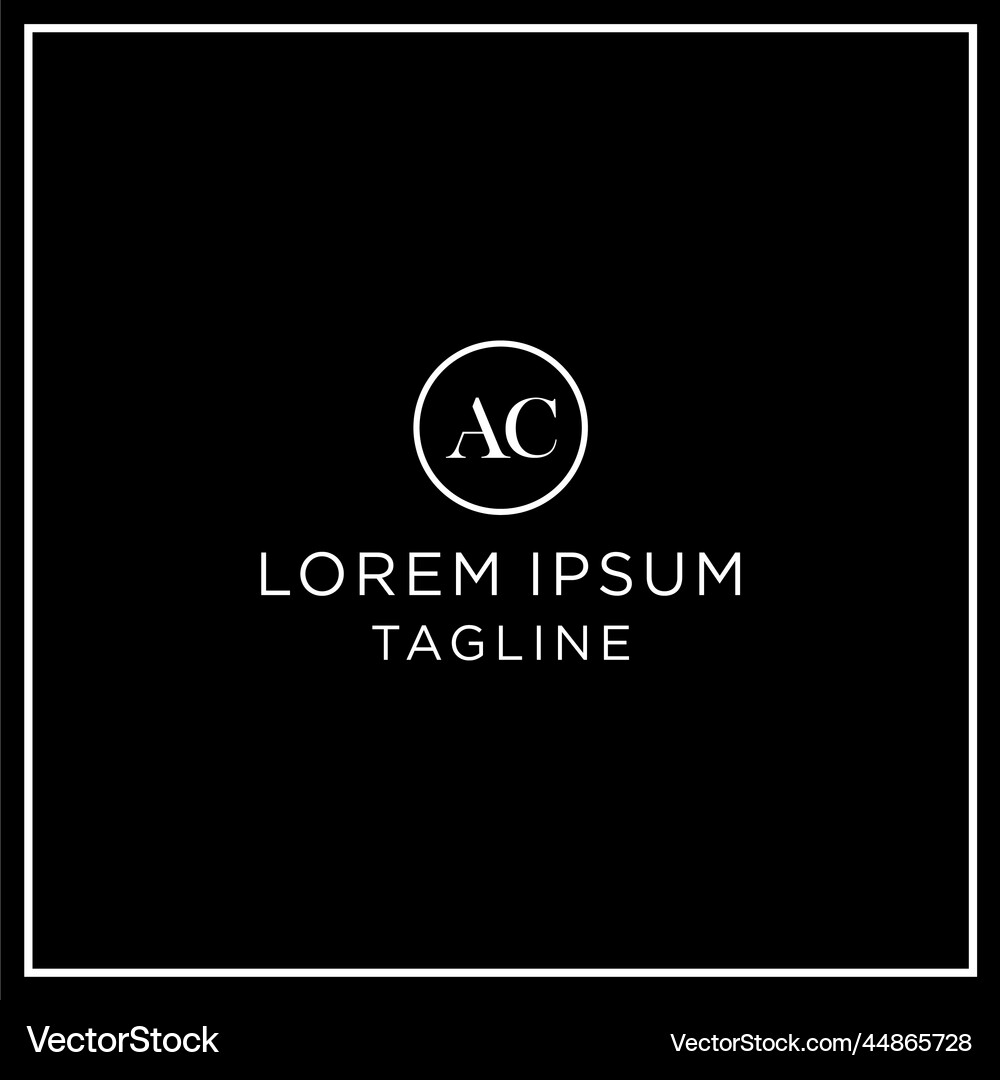Ac circle logo Royalty Free Vector Image - VectorStock