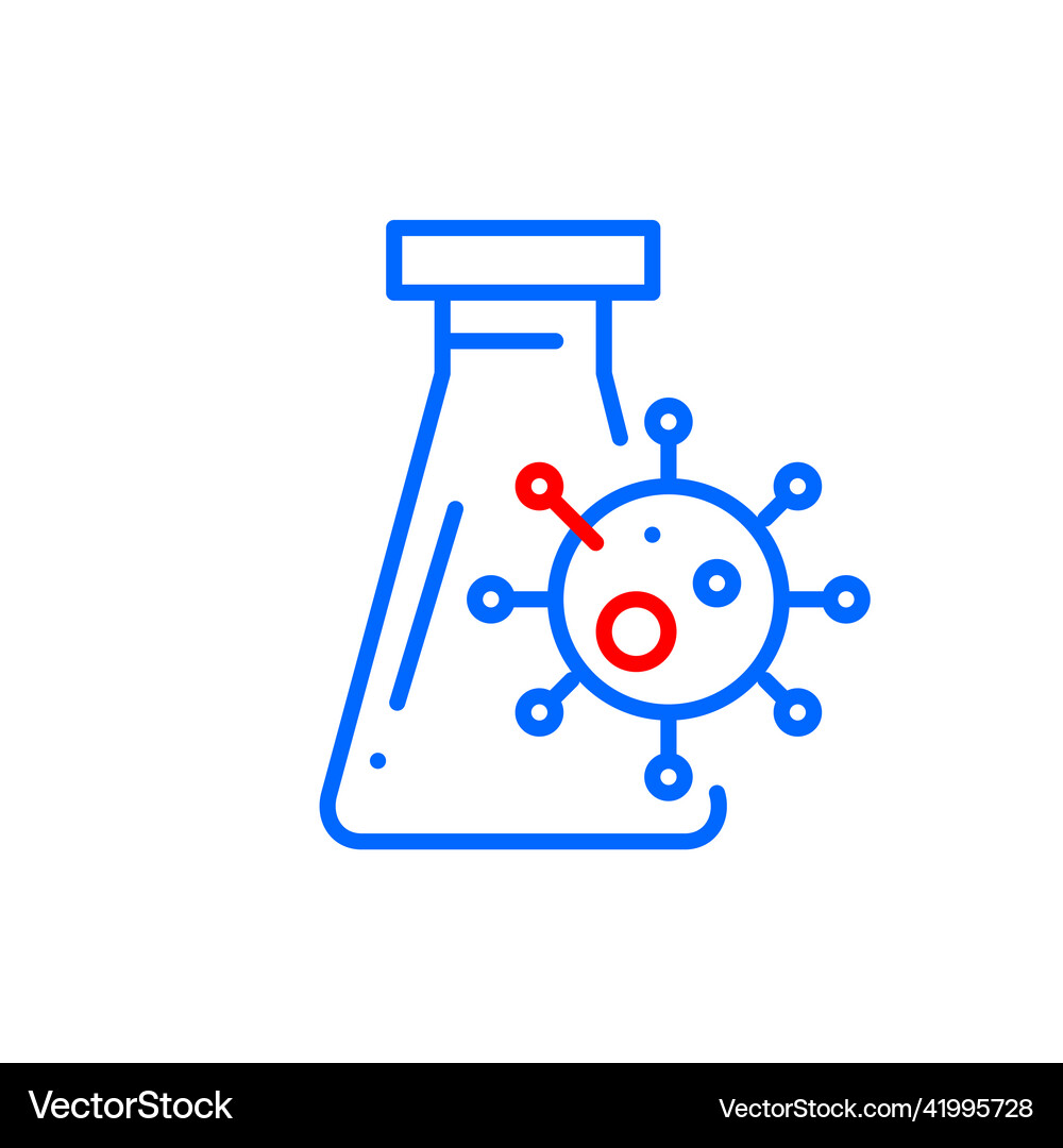 Coronavirus vaccine lab research or blood testing Vector Image