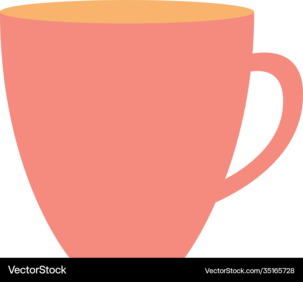 Cup pink color on a white background Royalty Free Vector