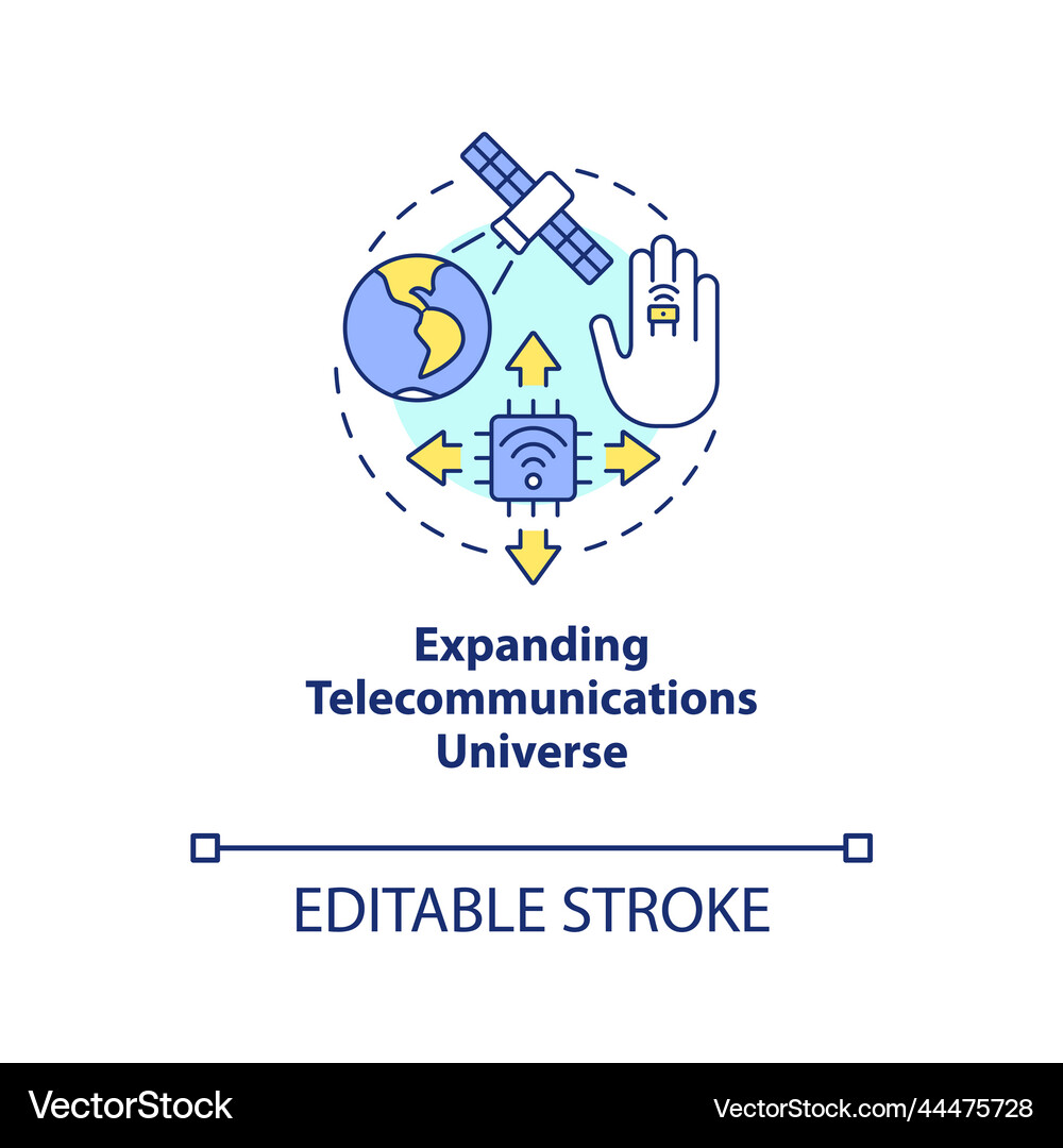 Expand telecommunication universe concept icon Vector Image