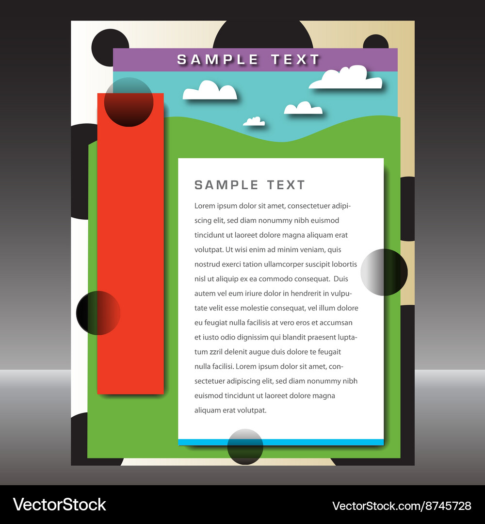 Landscape page template Royalty Free Vector Image