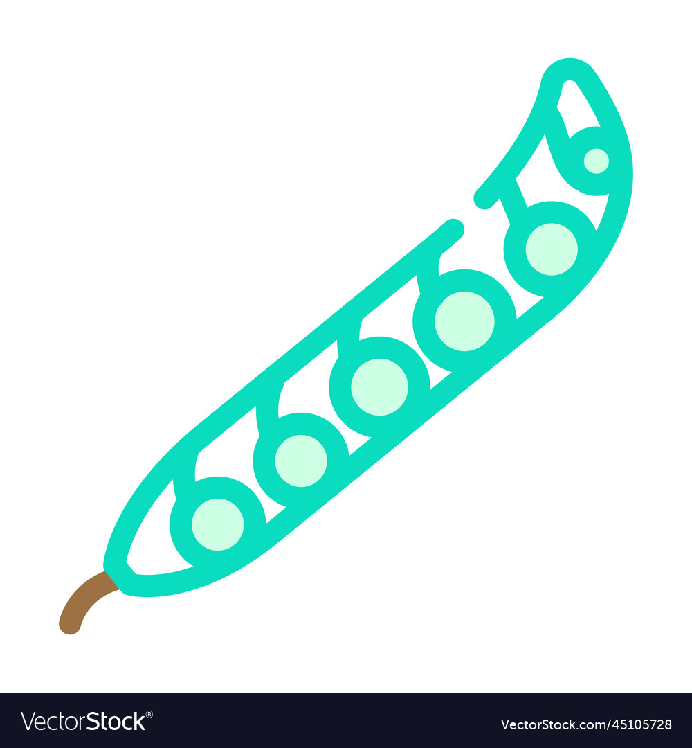 Pea plant healthy color icon Royalty Free Vector Image