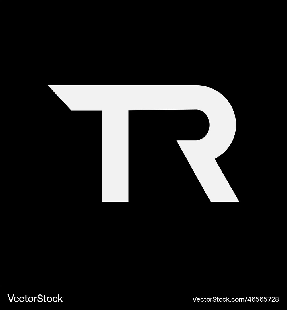 Tr letter icon logo business design Royalty Free Vector