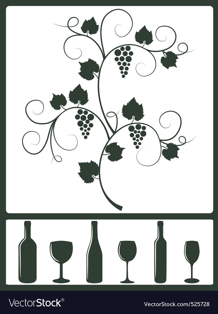 Winery design objects Royalty Free Vector Image