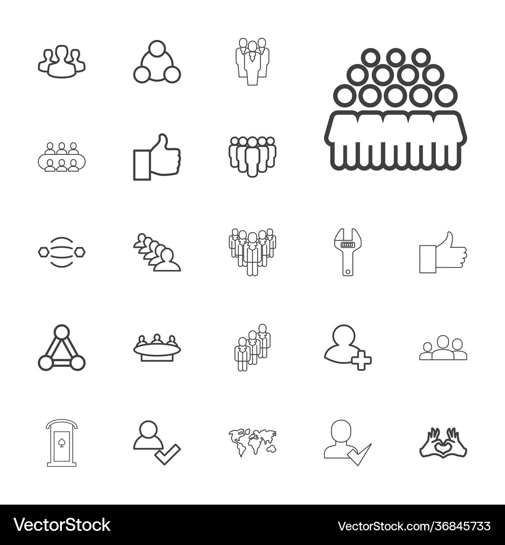 22 community icons Royalty Free Vector Image - VectorStock
