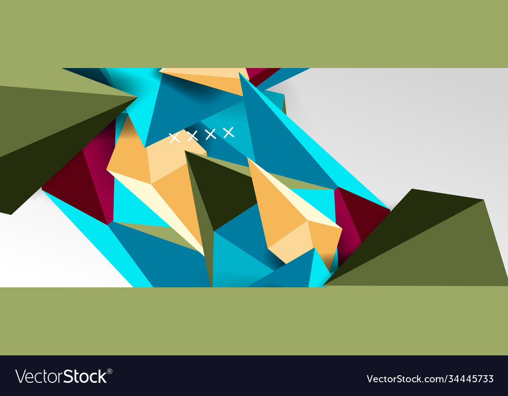 3d low poly abstract shape background Royalty Free Vector
