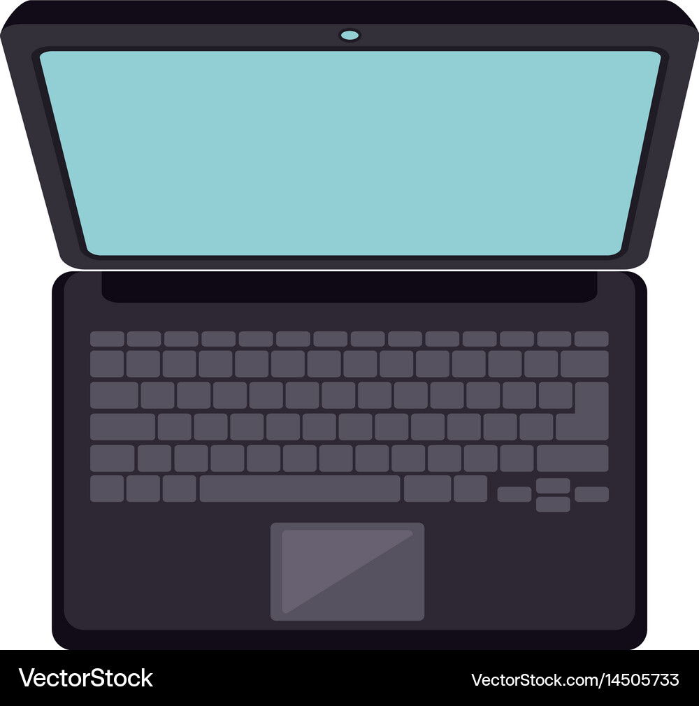 Computer laptop isolated icon Royalty Free Vector Image
