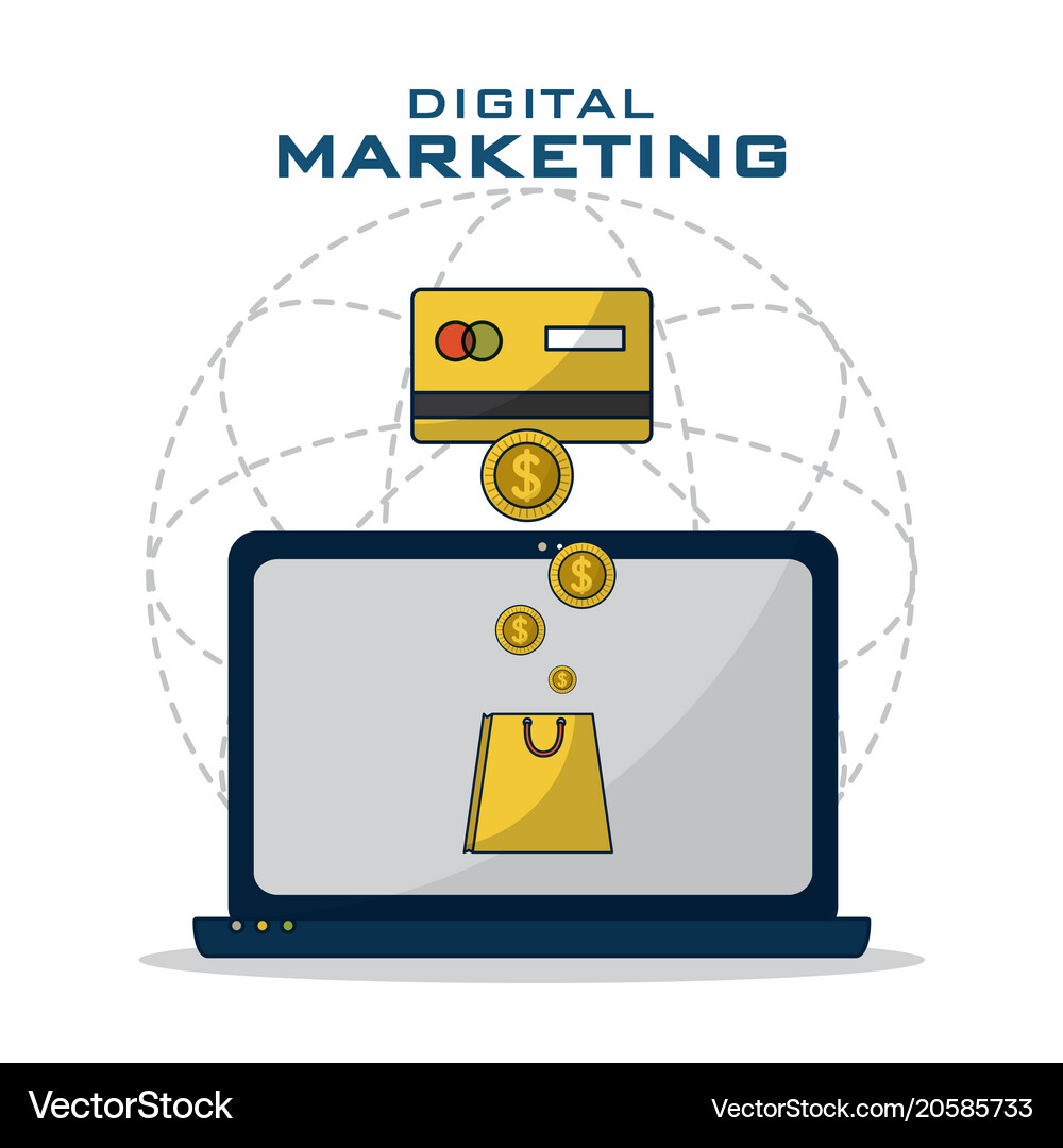 Digital marketing business Royalty Free Vector Image