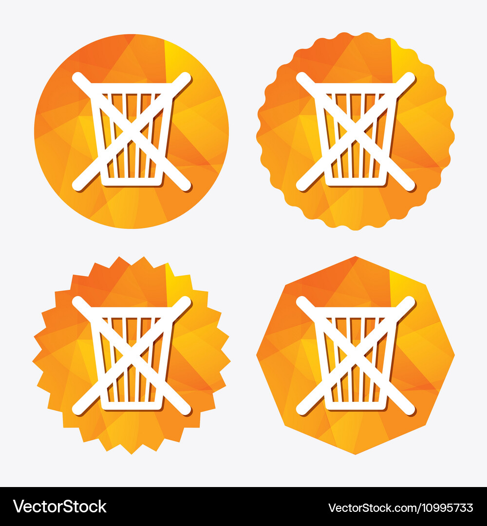 Do not throw in trash recycle bin sign icon Vector Image