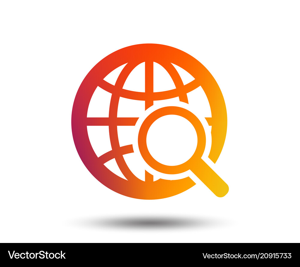 Global search sign icon world globe symbol Vector Image