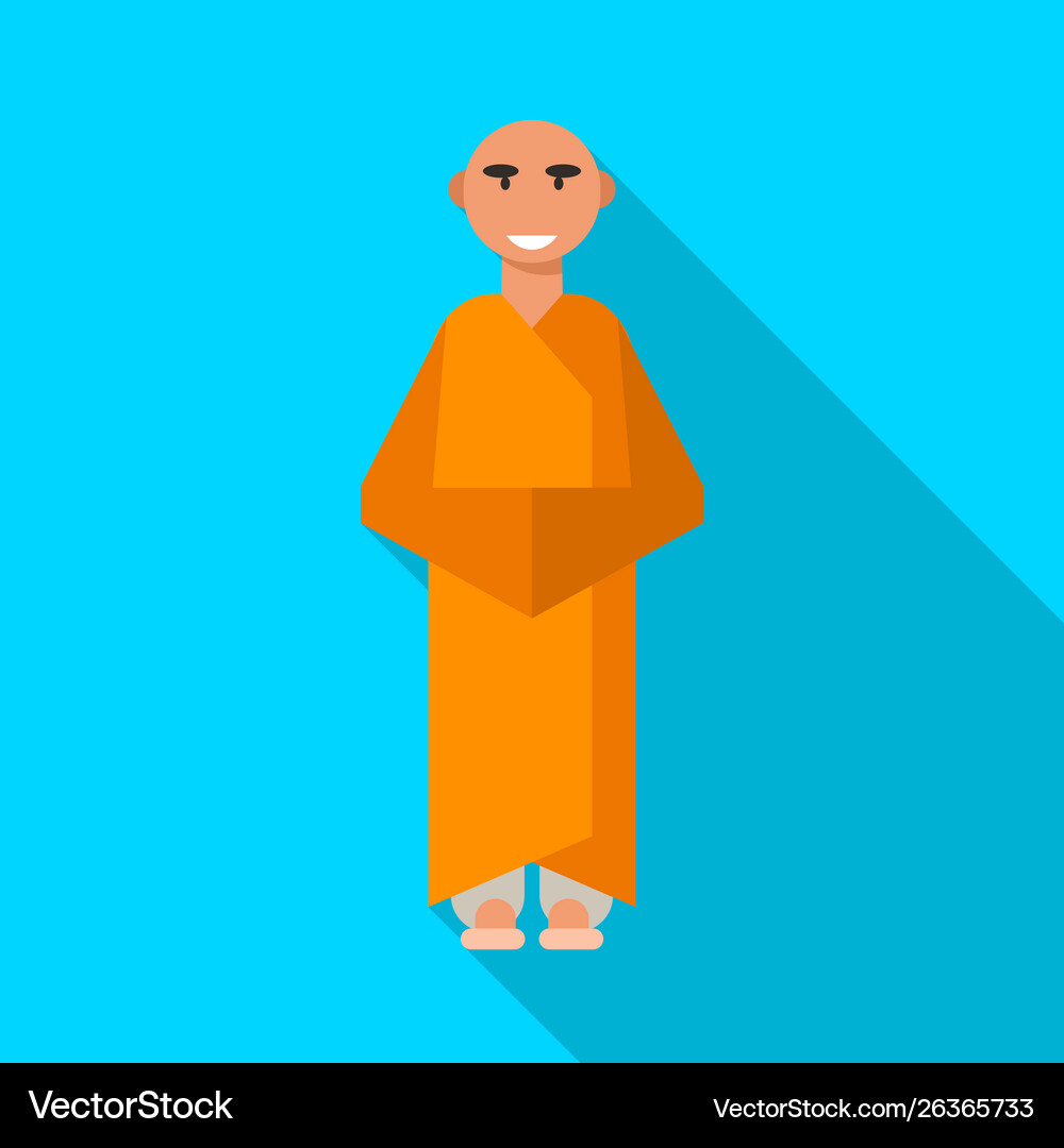 Monk and person sign set Royalty Free Vector Image