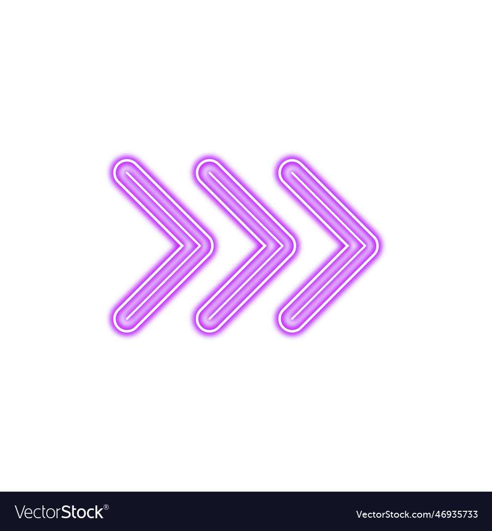 Neon arrow Royalty Free Vector Image - VectorStock