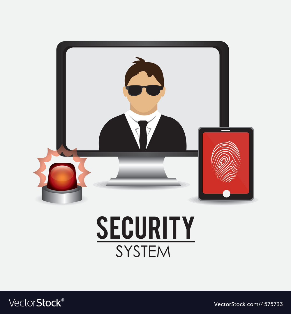 Security system design Royalty Free Vector Image