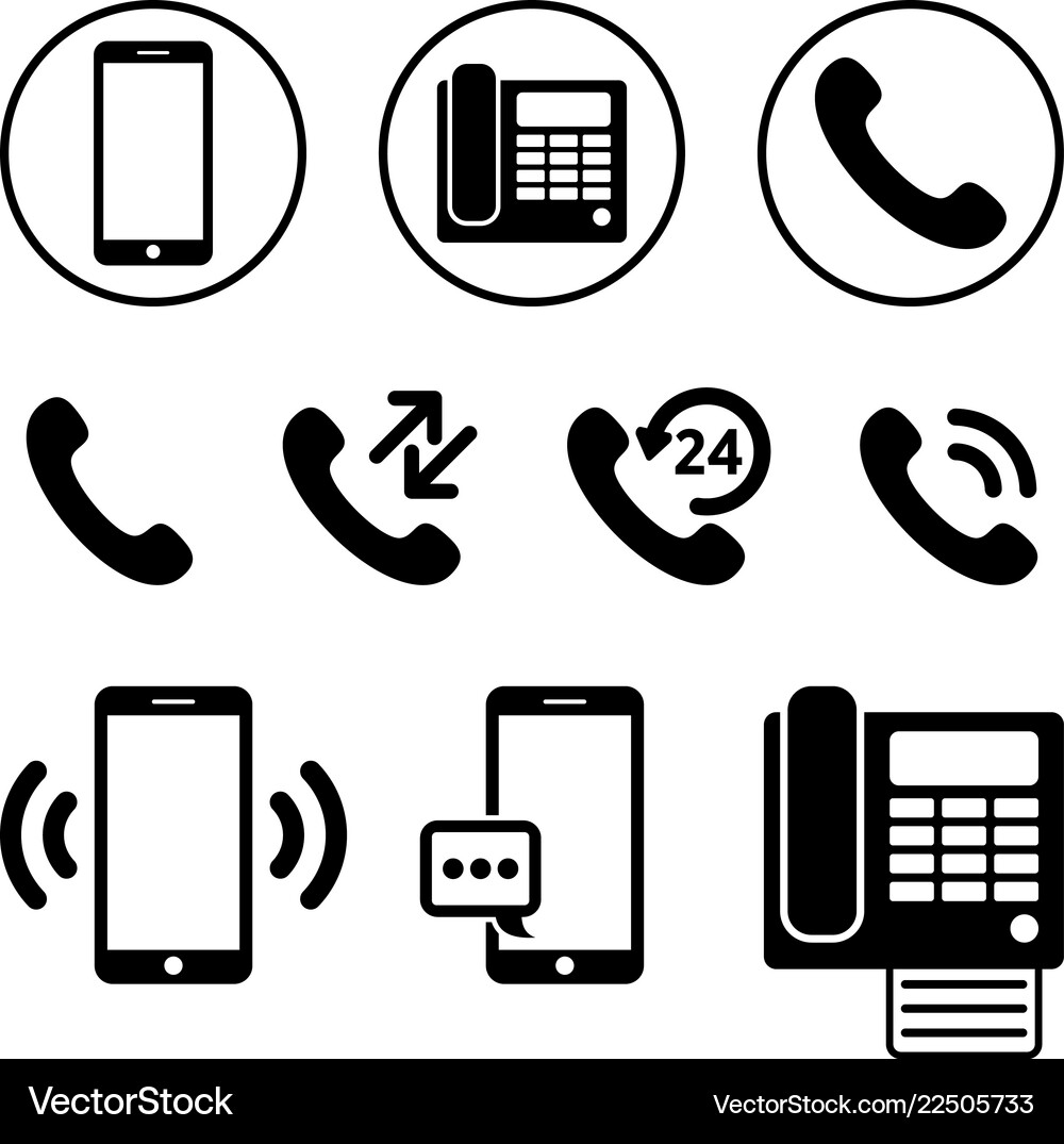 Set of simple phone icon Royalty Free Vector Image
