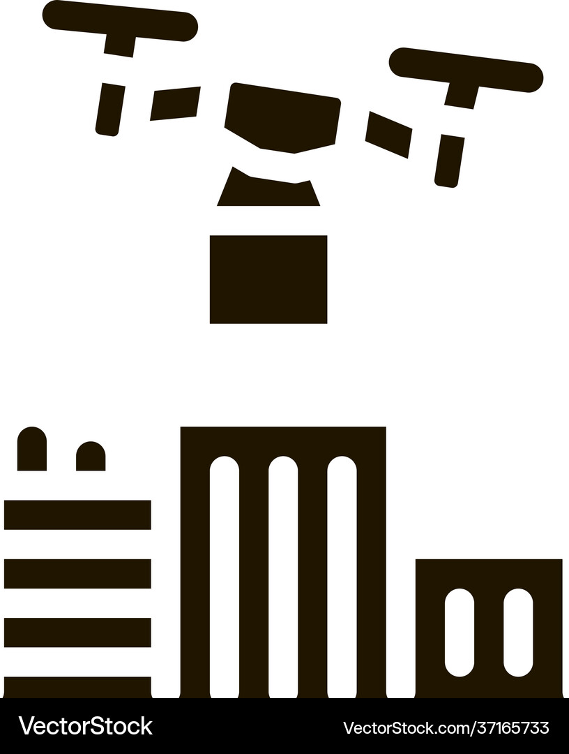 Solar battery street light icon glyph Royalty Free Vector