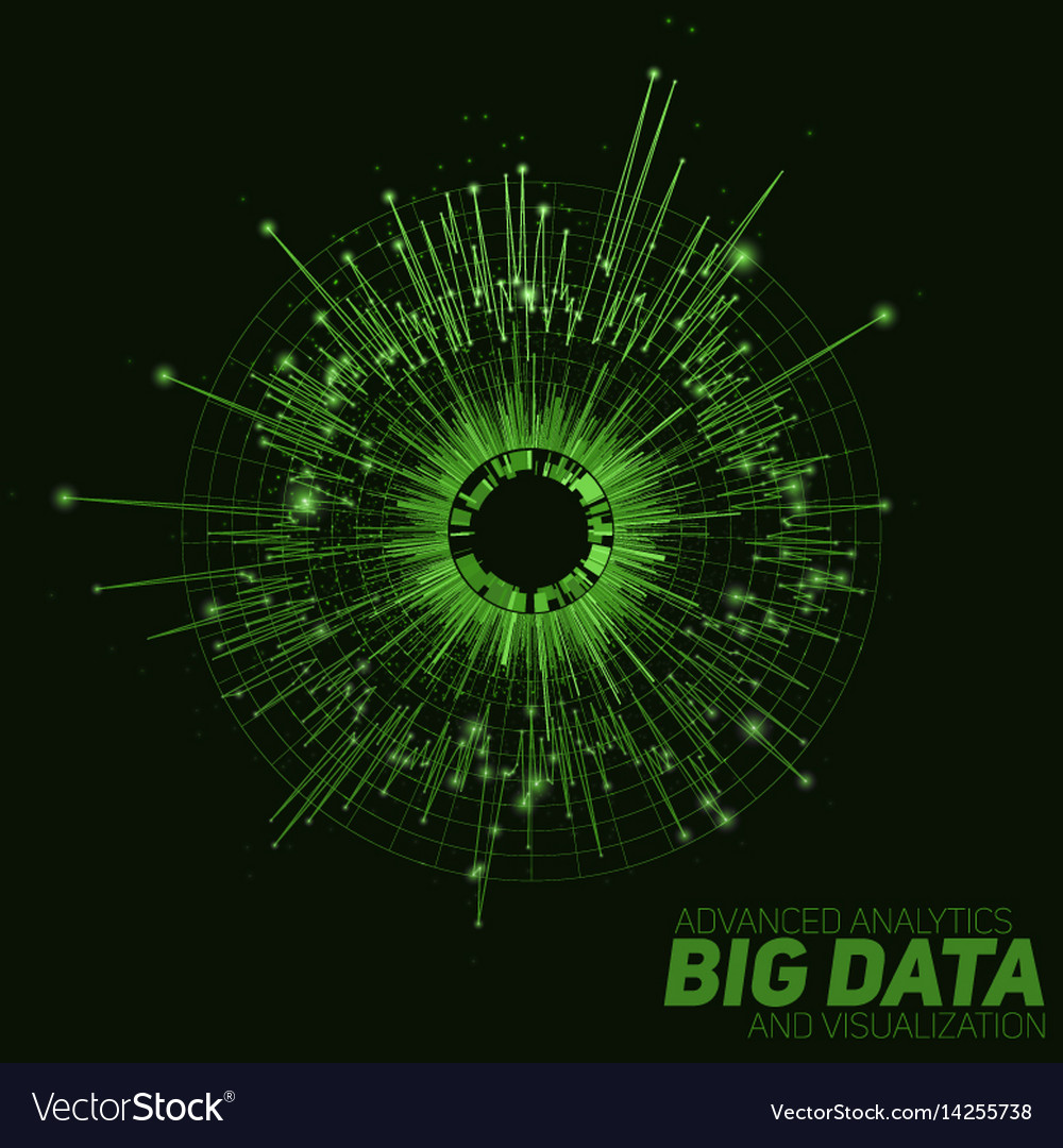 Abstract green round big data Royalty Free Vector Image