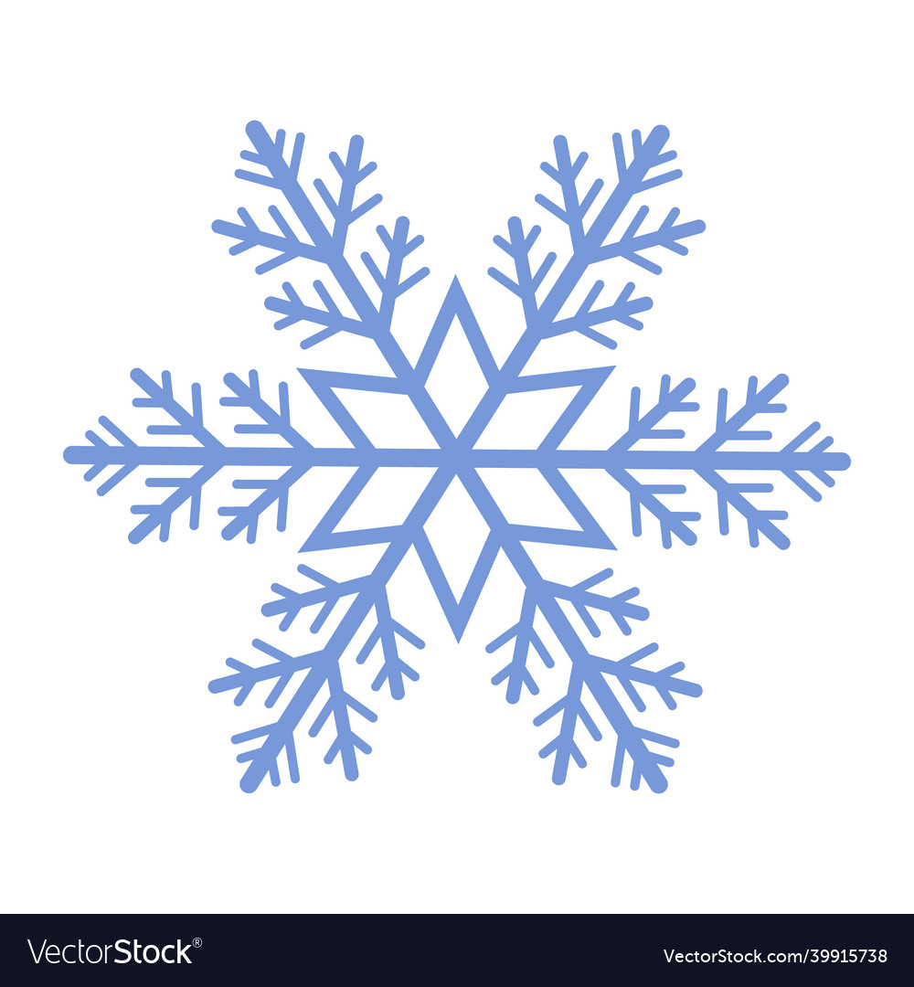 Beautiful blue snowflake a of complex Royalty Free Vector