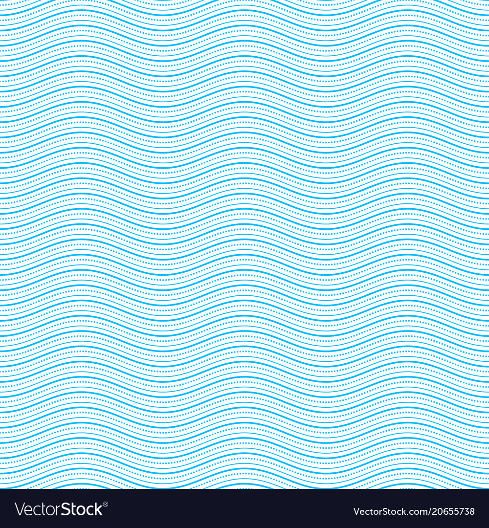 Blue wave seamless pattern Royalty Free Vector Image